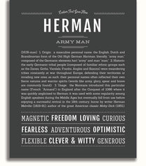 Herman | Name Art Print – Name Stories