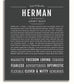 Herman | Name Art Print – Name Stories