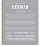 Herman Personalized Name Meaning Art Prints – Name Stories