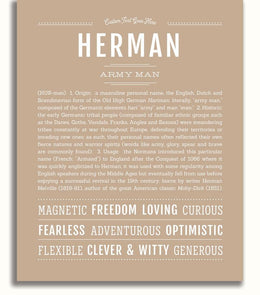 Herman | Name Art Print – Name Stories