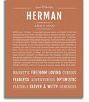 Herman | Name Art Print – Name Stories