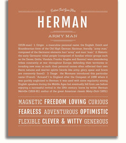 Herman | Name Art Print – Name Stories
