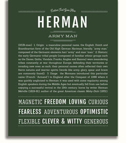 Herman | Name Art Print – Name Stories