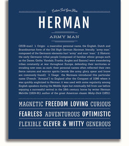 Herman | Name Art Print – Name Stories
