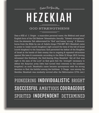 Hezekiah | Name Art Print – Name Stories