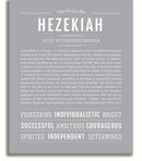Hezekiah | Name Art Print – Name Stories