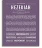Hezekiah Personalized Name Meaning Art Prints – Name Stories