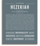 Hezekiah | Name Art Print – Name Stories
