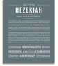 Hezekiah Personalized Name Meaning Art Prints – Name Stories