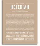 Hezekiah | Name Art Print – Name Stories