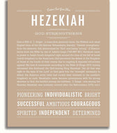 Hezekiah Personalized Name Meaning Art Prints – Name Stories