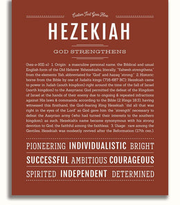 Hezekiah | Name Art Print – Name Stories