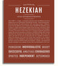 Hezekiah Personalized Name Meaning Art Prints – Name Stories