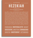 Hezekiah | Name Art Print – Name Stories