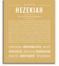Hezekiah Personalized Name Meaning Art Prints – Name Stories