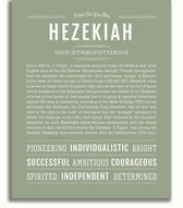 Hezekiah | Name Art Print – Name Stories