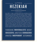 Hezekiah Personalized Name Meaning Art Prints – Name Stories