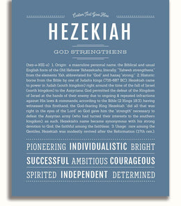 Hezekiah | Name Art Print – Name Stories