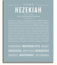 Hezekiah | Name Art Print – Name Stories