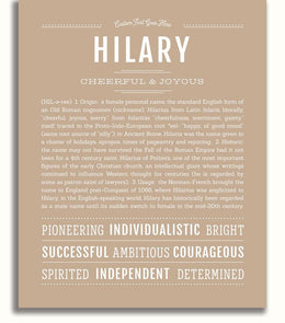 Hilary | Name Art Print – Name Stories