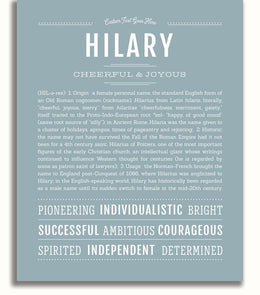 Hilary | Name Art Print – Name Stories