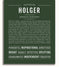 Holger Personalized Name Meaning Art Prints – Name Stories