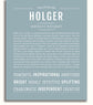 Holger Personalized Name Meaning Art Prints – Name Stories