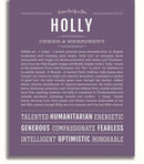 Holly | Name Art Print – Name Stories