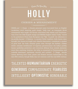 Holly | Name Art Print – Name Stories