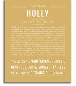 Holly | Name Art Print – Name Stories