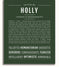 Holly Personalized Name Meaning Art Prints – Name Stories
