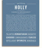 Holly Personalized Name Meaning Art Prints – Name Stories