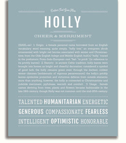 Holly | Name Art Print – Name Stories