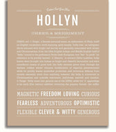 Hollyn | Name Art Print – Name Stories