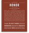 Honor Personalized Name Meaning Art Prints – Name Stories