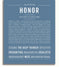 Honor Personalized Name Meaning Art Prints – Name Stories