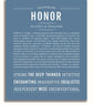 Honor Personalized Name Meaning Art Prints – Name Stories