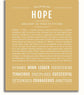 Hope Personalized Name Meaning Art Prints – Name Stories