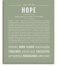 Hope | Name Art Print – Name Stories