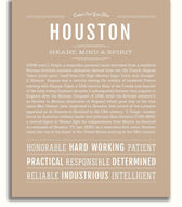 Houston | Name Art Print – Name Stories