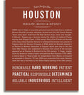 Houston Personalized Name Meaning Art Prints – Name Stories
