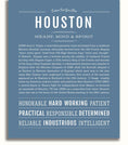 Houston Personalized Name Meaning Art Prints – Name Stories