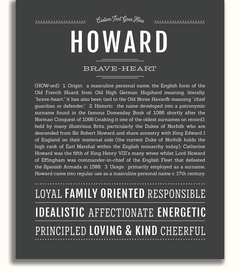 Howard | Name Art Print – Name Stories