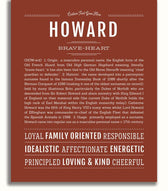 Howard | Name Art Print – Name Stories