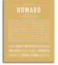 Howard | Name Art Print – Name Stories