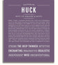 Huck Personalized Name Meaning Art Prints – Name Stories