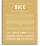 Huck Personalized Name Meaning Art Prints – Name Stories