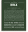 Huck | Name Art Print – Name Stories
