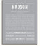 Hudson Personalized Name Meaning Art Prints – Name Stories
