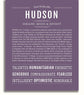 Hudson Personalized Name Meaning Art Prints – Name Stories